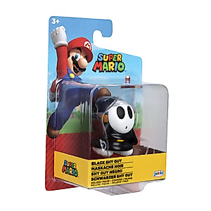 Super Mario Action Figure 2.5 Inch Black Shy Guy Collectible Toy