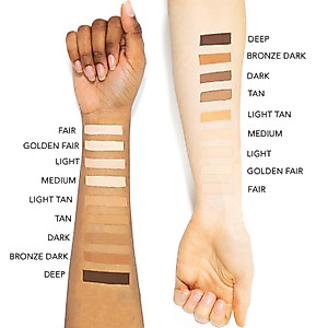 Dermaflage Waterproof Cream Concealer- Full Coverage Makeup - Used by Hollywood Pros- Long-Lasting, Matte Finish for Face & Body - Covers Dark Circles (Fair)