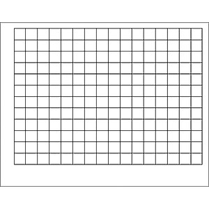 TREND enterprises, Inc. Graphing Grid (1 1/2" Squares) Wipe-Off Chart, 22" x 28"
