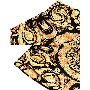 Men Outfits 2 Piece Outfits Track Suits Set Aloha Two Piece Outfit Casual Button Down Shirts Short Sleeve Bape Shirts Floral Button Down Shirt Camisas De Moda para Hombre Gold