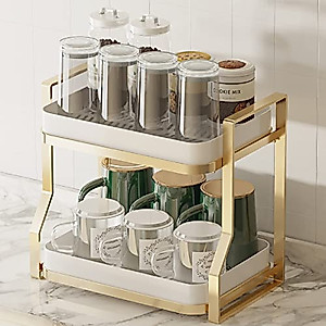 COVAODQ Mug Holder Coffee Cup Holder Bathroom Organizer Countertop Modern Counter Standing Rack Cosmetic Holder
