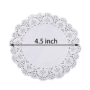 CC wonderland zone Paper Doilies 4 inch,White Paper Doilies, Lace Paper Doilies Round Decorative Paper,100 PCS