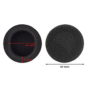 10 Pairs 60mm/2.4" Replacement Foam Ear Pud Earpads Sponge Cushion Covers for Logitech H600, H330, H340 / Sony MDR-G45LP,MDR-G55LP ,MDR-G410LP, MDR-G101LP, MDR-G42LP, DR-220DPV, MDR-G45 ,IF240R,SRF-HM33, MDR-027 ,MDR-222 ,SRF-H4,MDR-NC5 ,MDR-NC6s,MDR-023