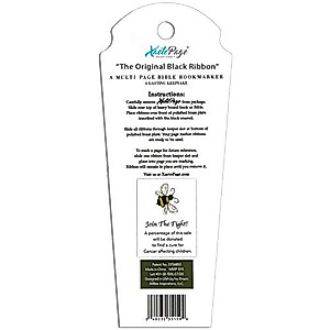 Bookmark for Bible or any Book with 8 Black Ribbons Multi Page Marker