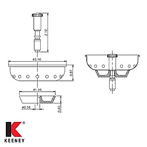 Plumb Pak K820-22DSPB Replacement Fixed Post Strainer Basket, Pack of 1, Polished Brass