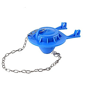 AMAYJUELONG Toilet Flapper Replacement, 2-inch Universal Toilet Stopper Flapper Compatible with American Standard Toilet Tank, Long-Lasting Rubber Seal Flapper with Stainless Steel Chain/Blue