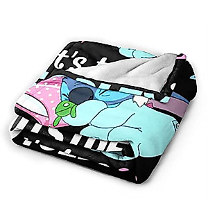 MANMAT Cartoon Throw Blanket Lightweight Cozy Couch Bed Super Soft and Warm Flannel Fleece Microfiber Throws Blankets for All Seasons 50''x40''