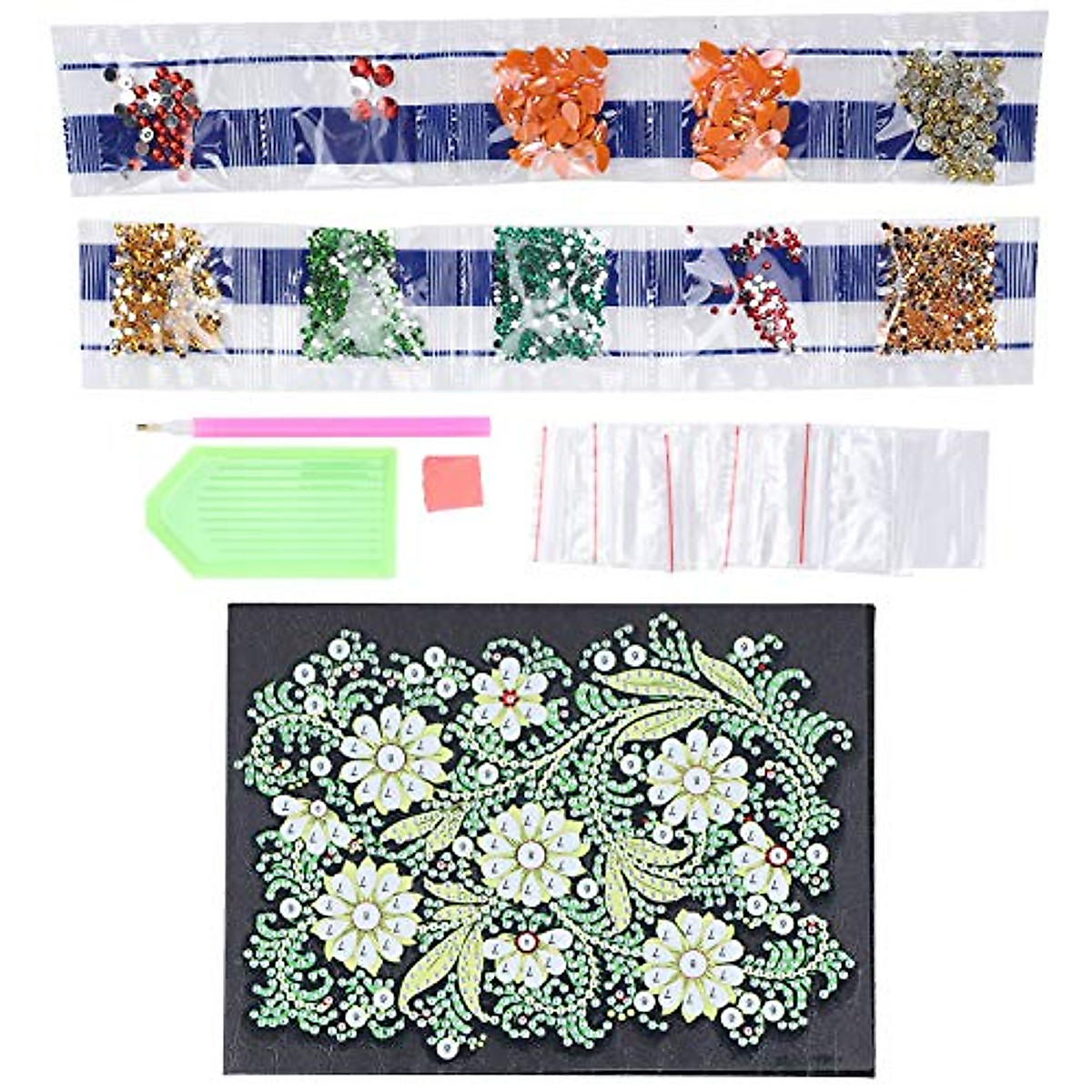 GLOGLOW Painting Box, DIY Painting Jewelry Box Embroidery 5D Special‑Shaped Creative Earring Storage Container Jewelry Box Storage Organizer