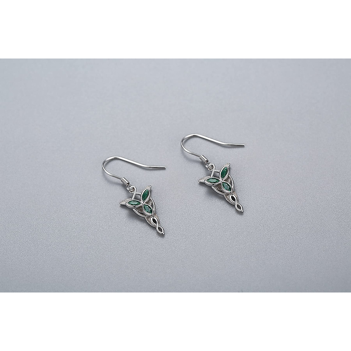 Lord of The Rings Earrings 925 Sterling Silver Arwen Evenstar Drop Earrings Hobbit Jewelry Lord of The Rings Christmas Stocking Stuffers Gifts for Women Men