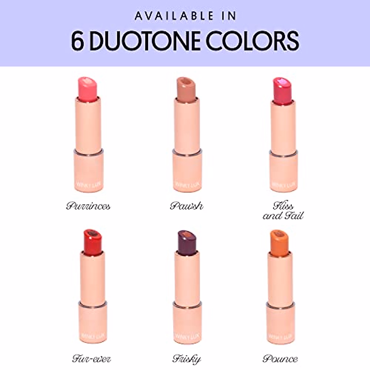 Winky Lux Purrfect Pout Lipstick, Semi Sheer Creamy Lipstick With Jojoba Oil and Vitamin E, Subtle Nude Natural Lipstick, Pawsh