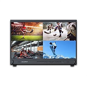 LILLIPUT 31.5" BM310-4KS-VBP Broadcast Monitor 4K/Full HD for Taking Photos & Making Movies with Multiple Signal inputs 3G SDI, HDMI, DVI and VGA –Quad View Split, 3D LUT, HDR with V Mount Plate