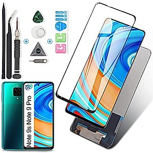 Display for Xiaomi Redmi Note 9s Screen Replacement Touch LCD Display for Xiaomi Redmi Note 9 Pro Digitizer Assembly with Tools (Black)