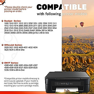 COCCINK 61XL Ink Cartridge Replacement for HP Ink 61 XL for Envy 4500 5530 4502 5535 5534 officejet 4630 4635 Deskjet 3050 2540 3510 Printer (2 Black) High Yield Combo Pack