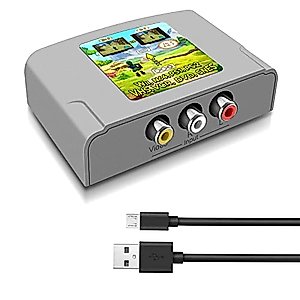 Dingsun RCA to HDMI Converter, V22B Mini RCA/ Composite/ CVBS/ AV to HDMI Video Audio Converter Adapter 1080P Supports 4:3/16:9 switche Compatible Xbox/ PS2/ WII/ SNES/ N64/ VHS/ VCR/ DVD ect.
