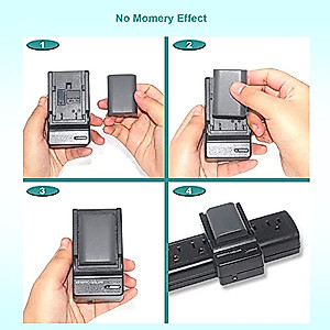 Bonacell 2Pack NB-2L/ NB-2LH Replacement Battery and Charger Compatible with Canon PowerShot S80 S70 S60 S50 S45 S40 S30 G9 G7 DC420 DC410 VIXIA HF EOS 400D 350D Digital Rebel XTi XT