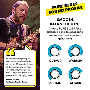 DR Strings Pure Blues Pure Nickel Wrap Round Core 9-42