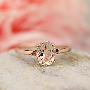 1ct Morganite 14K Rose Gold Ring (size 6)