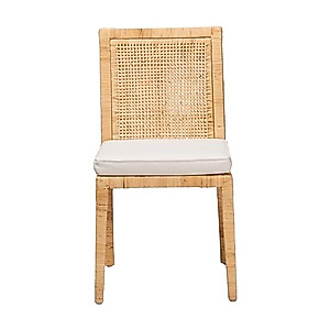 bali & pari Sofia Natural Rattan Dining Chair, One Size
