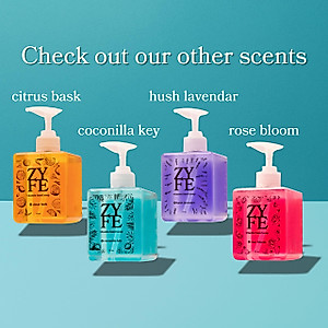 ZYFE Vitamin Hand Soap Refill - Liquid Hand Soap - Natural Plant Derived Moisturizing Handsoap with Essential Oil Fragrance Rose Bloom - Soft Hand Wash for Kitchen & Bathroom - Lush Soft Soap 64oz