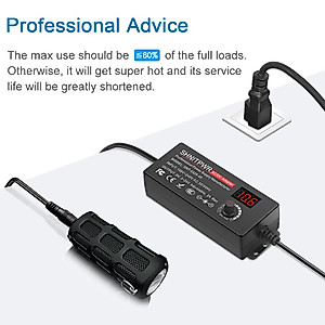 SHNITPWR Universal AC to DC Adapter 3V ~ 24V 2A 48W Switching Power Supply 3V 5V 6V 9V 12V 15V 18V 19V 20V 24V 1A 1.5A 2 Amps Adjustable AC/DC Converter Transformer with 14 Tips & Polarity Converter