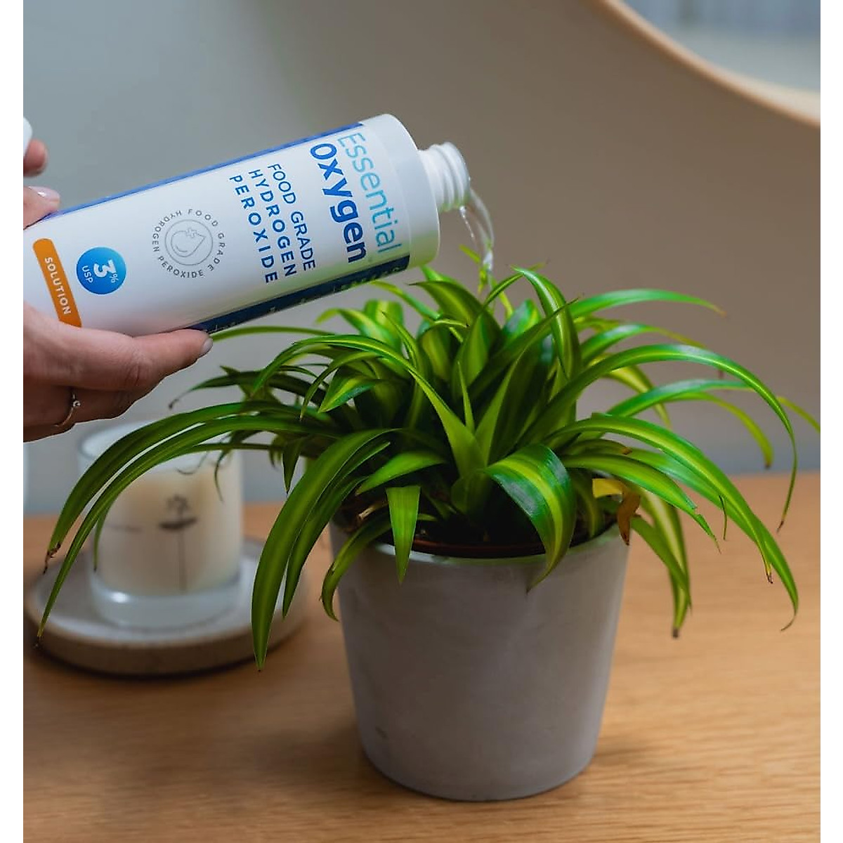 Essential Oxygen Food Grade Hydrogen Peroxide 3%, Natural Cleaner, Refill, 32 Fl Oz