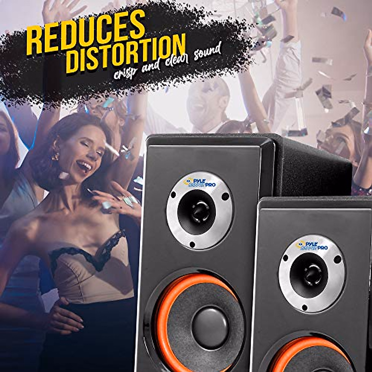 Pyle 3.75'' Titanium Horn Tweeter (Pair) - Aluminum Bullet Diamond Chrome Cutting Finish w/ 300 Watt Peak 20 oz Magnet Structure 2kHz - 25kHz Frequency Response 4 Ohm & 1" Kapton Voice Coil PDBT18