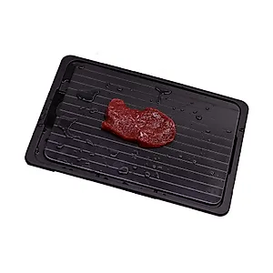 Duck Retail Defrosting Tray | Thawing Plate for Fast defrosting of Frozen Foods | Premium Quality Defrost Tray | with Bonus Drip Tray| Extra Thick (4mm) Non-Stick