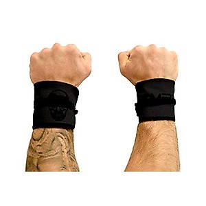 Gymreapers Strength Wrist Wraps for Cross Training, Olympic Lifting, WOD Workouts - Strong Wrist Support for Men and Women -| (Black/Black)