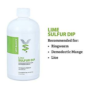 Revival Animal Health Vet Basics Lime Sulfur Dip - Concentrated Solution for Dogs & Cats & Horses - 16oz