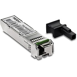 TRENDnet SFP to RJ45 Dual Wavelength Single-Mode LC Module, TEG-MGBS40D5, Must Pair with TEG-MGBS40D3 or a Compatible Module, Up to 40km (24.9 miles), Standard SFP Slot Compatible, Lifetime Protection