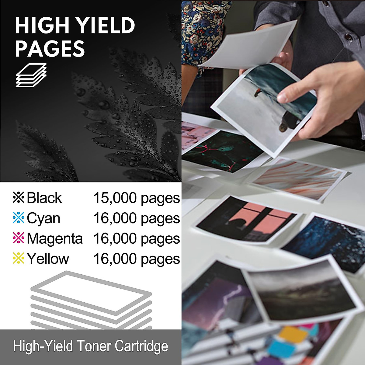 650A Toner Cartridges 4 Pack CE270A CE271A CE272A CE273A Replacement for HP 650A Toner Color Enterprise CP5525 CP5525dn CP5525n CP5525xh M750dn M750n M750xh Printer (Black/Cyan/Magenta/Yellow)