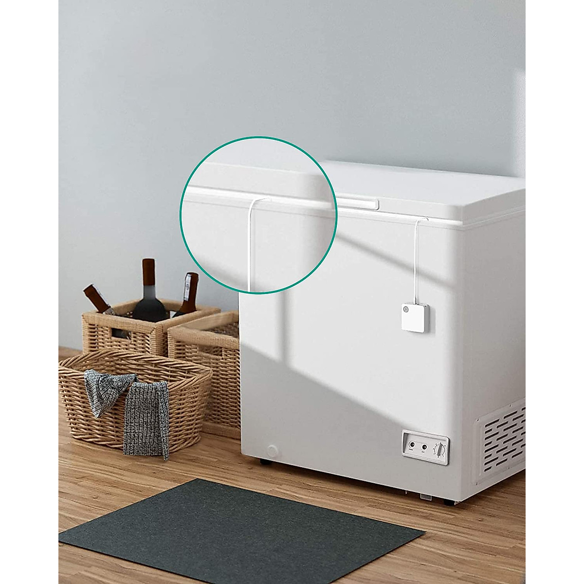 MOCREO Temperature Sensor with Waterproof External Probe, for Freezer with App Alert, Smart Thermometer, MOCREO Hub Required, Remote Temperature Monitor Gauge, for Refrigerator, Fish Tank