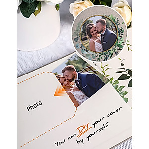 Wedding Guest Book，Guest Book Weddings Reception，Polaroid Guest Book for Wedding 100 Pages Paper Hardcover 8" x 10" for Wedding Gift with Pen, Photo Corner