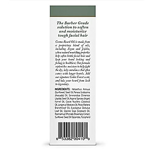 Cremo Beard Oil, Revitalizing Cedar Forest, 1 fl oz - Restore Natural Moisture and Soften Your Beard To Help Relieve Beard Itch