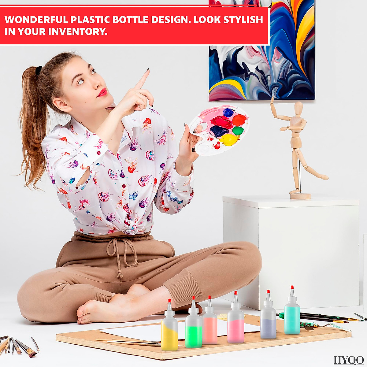 6Pcs Plastic Condiment Squeeze Bottles - 120ml Empty Bottles for Liquid Plastic Bottles with Caps Squeeze Bottles 4 Oz Ketchup Bottle - Paint Squeeze Bottles Empty Squeeze Bottle Plastic Sauce Bottle