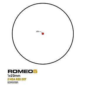 Sig Sauer SOR52001 Romeo5 1x20mm Compact 2 Moa Red Dot Sight, Black