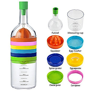 BUTEFO 8 in 1 Kitchen Tool Set All in 1 Multipurpose Kitchen Gadget Kitchen Tool Bottle