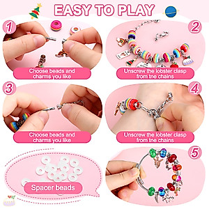 Daplibo 2024 Newest 150 Pcs Charm Bracelet Making Kit, Kids Jewelry Making Kit for Girls Toys, DIY Crystal Bracelet Set for Girls Birthday Gifts, Cool Arts and Crafts for Kids Girls Ages 6 7 8-12
