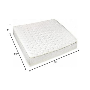 Best Price Mattress 6 Inch Tight Top Innerspring Mattress - Comfort Foam Top with Bonnell Spring Base, CertiPUR-US Certified Foam, Queen,White
