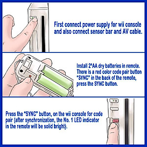 LACTIVX Wii Controller, Wii Remote Controller and Nunchuck 2 Pack Compatible with Silicon Case for Wii Wii U (Red and Deep Blue)