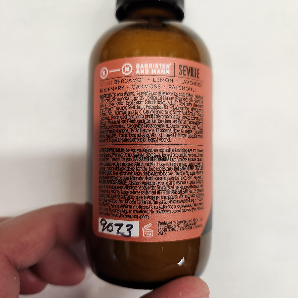 Barrister and Mann After Shave Balm for Men | Premium Post Shave Face Moisturizer Soothes for Shaving Irritation, Razor Burn Jojoba Oil Notes of Lemon, Bergamot, Rosemary, Lavender 3.75 Oz (Seville)