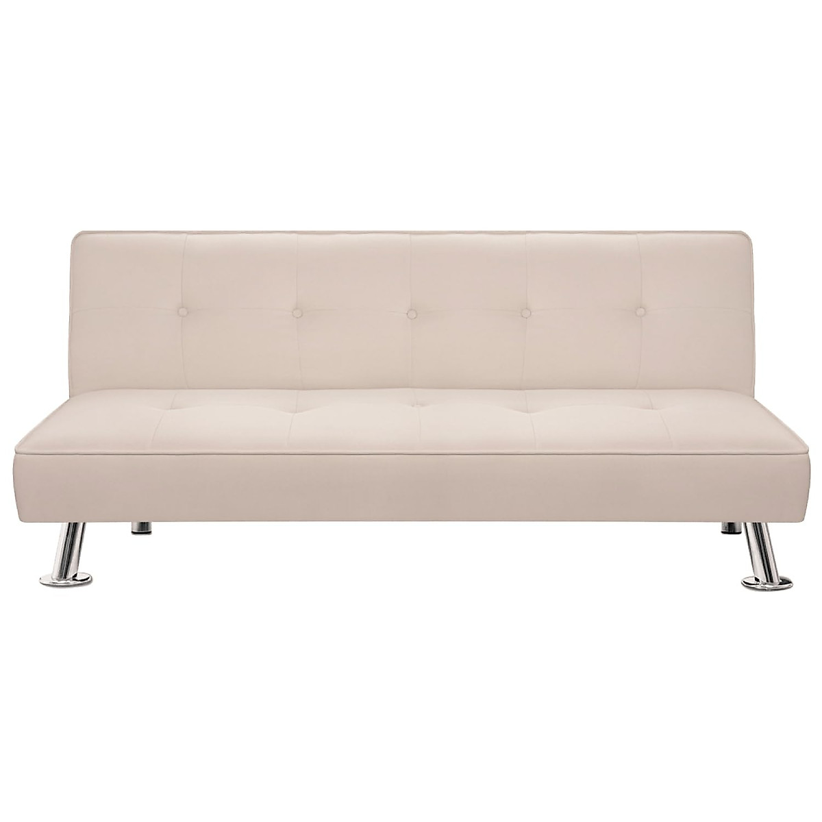 GUNJI Futon Sofa Bed Modern Collection Convertible Fabric Sofa Futon Couch Bed Folding Recliner for Living Room (Beige)