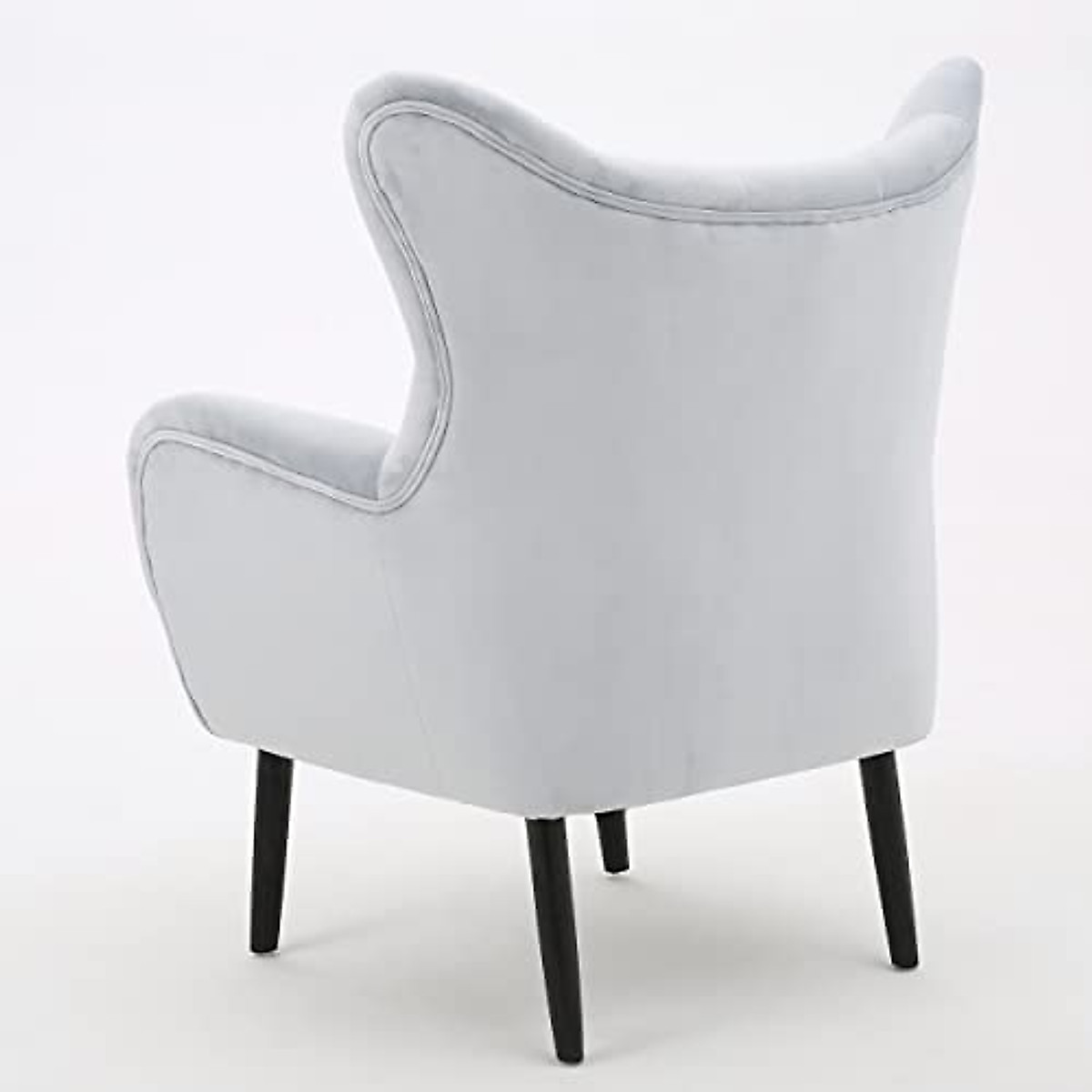 Christopher Knight Home Seigfried Velvet Arm Chair, Light Grey