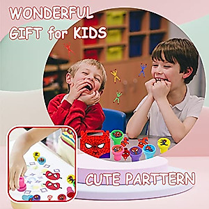 Andzerolief Spider Birthday Party Favors Supplies- (70 Pcs) Keychains, Stamps, Blower Whistles, Masks, Goodie Bags, Sticker Wall Climbers for Classroom Rewards Carnival Christmas Prizes Gifts for Kids Boys Girls - Serve 10 Guests