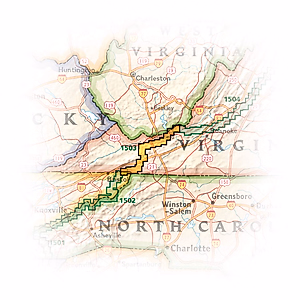 Appalachian Trail: Damascus to Bailey Gap Map [Virginia] (National Geographic Topographic Map Guide, 1503)
