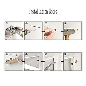 PIBM Stylish Simplicity Shelf Wall Mounted Floating Rack Shelves Metal Bracket Solid Wood Bookshelf Kitchen Rack Smooth Easy to Clean Bearing Strong,4 Sizes, a ,