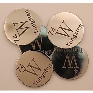 Tungsten (W) 30.68mm Metal Disc - Polished - One Troy Ounce