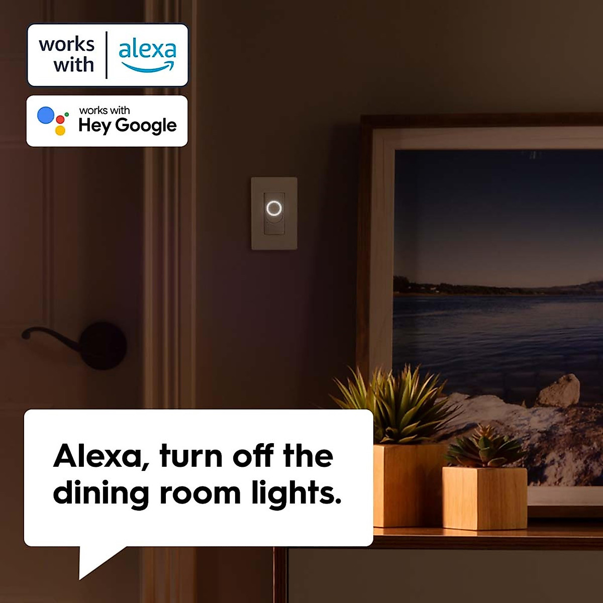 GE CYNC Smart Dimmer Light Switch + Motion Sensor, Neutral Wire Required, Bluetooth and 2.4 GHz Wi-Fi Switch, Works with Alexa and Google Home (1 Pack) Packaging May Vary