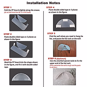 LUOLAO Hat Rack for Wall, Hat Storage Organizer for Baseball Caps, Keep Hat Shape, Traceless Installation Hat Hanger, 10 Pack