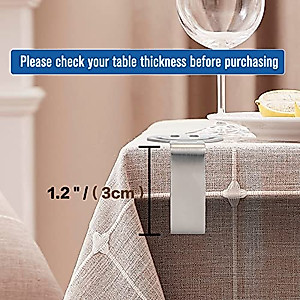 Skycase Tablecloth Clips,4 Packs Cute Stainless Steel Tablecloth Cloth Cover Clamps Holder, Table Cloth Holder & Skirt Clips,Picnic Table Clips for Kitchen Dining Party Outdoor Wedding Picnics,Smile